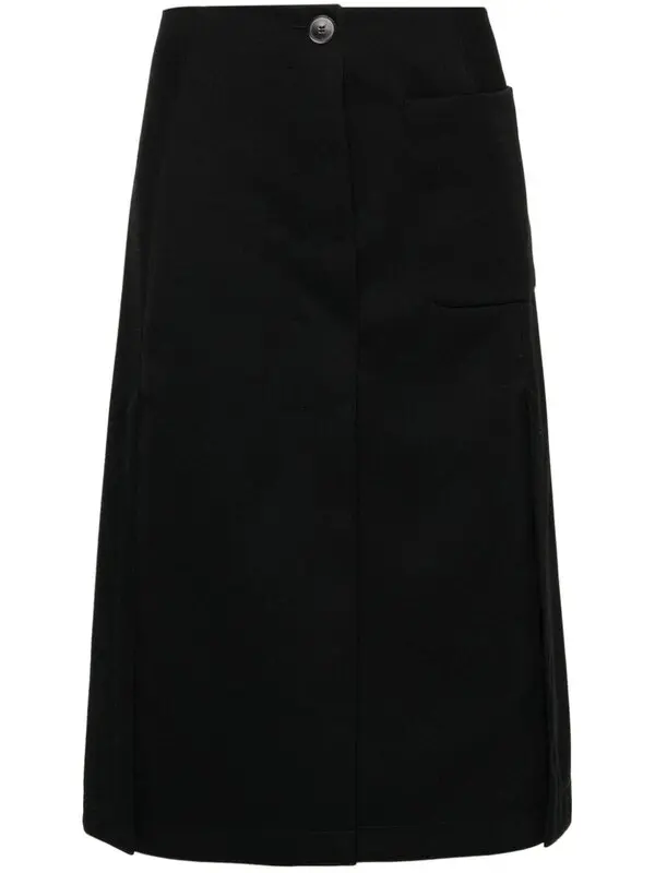 LANVIN Pleated Tailored Midi Skirt