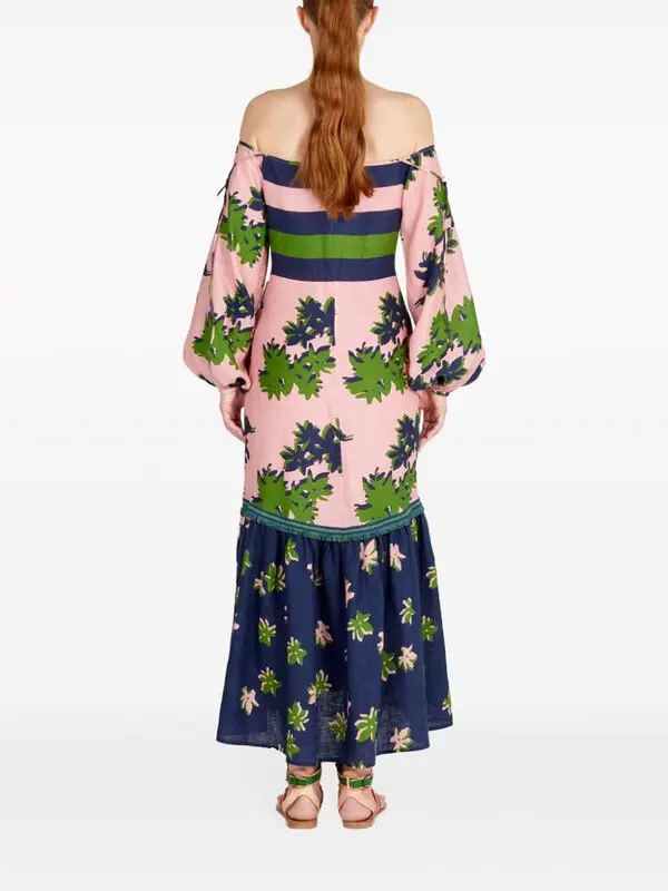Silvia Tcherassi Oristano Off-shoulder Dress