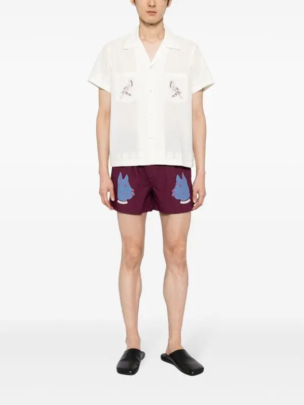 BODE Embroidered Short-sleeve Shirt