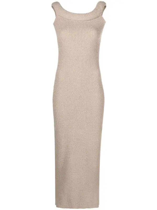 TOTEME Roll Off-shoulder Knitted Dress