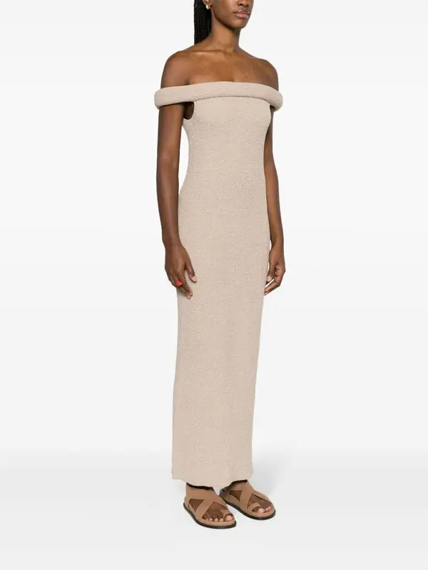 TOTEME Roll Off-shoulder Knitted Dress