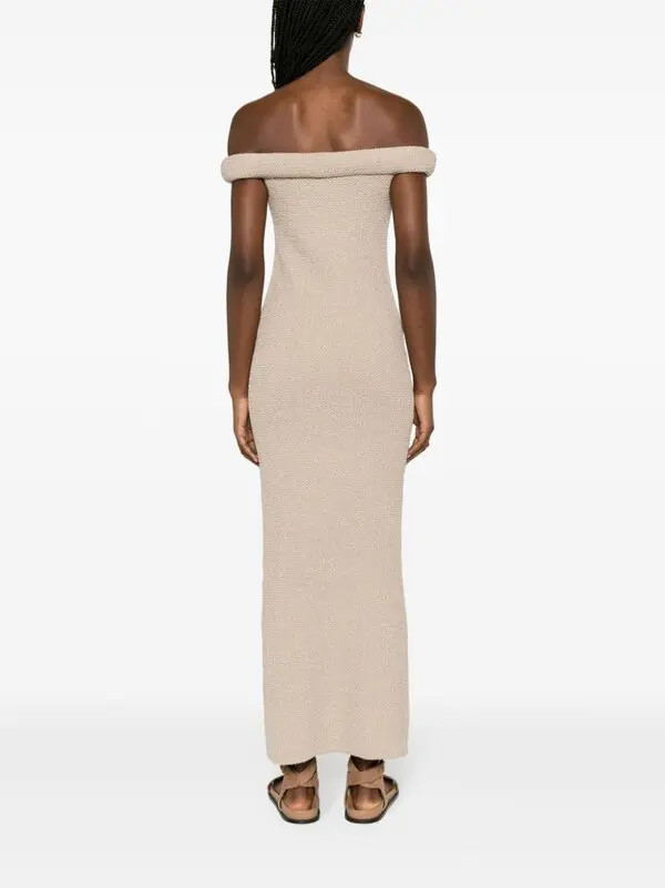 TOTEME Roll Off-shoulder Knitted Dress