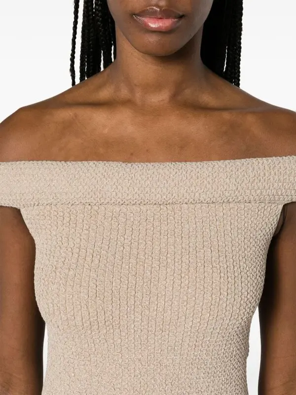 TOTEME Roll Off-shoulder Knitted Dress