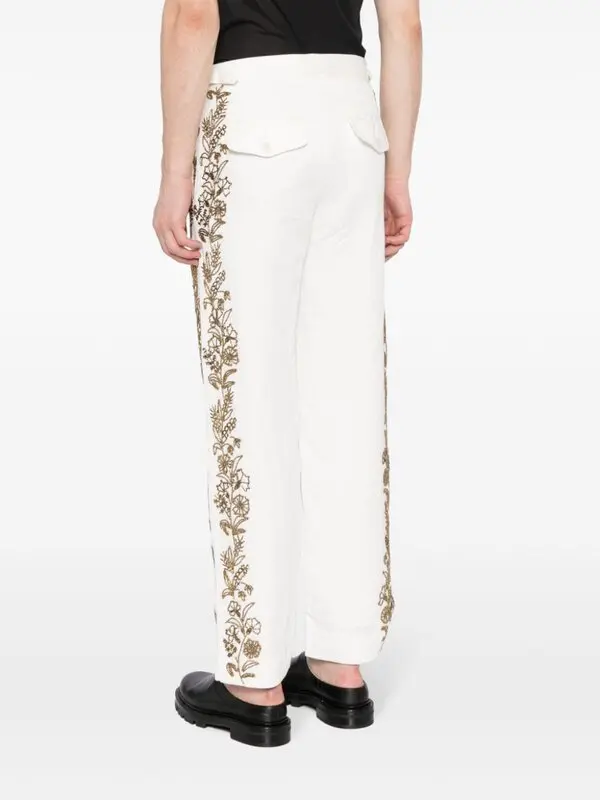 BODE Beaded Straight-leg Trousers