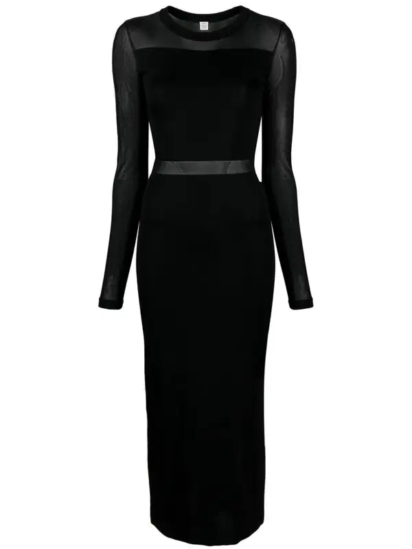 TOTEME Semi-sheer Fine-knit Long Dress