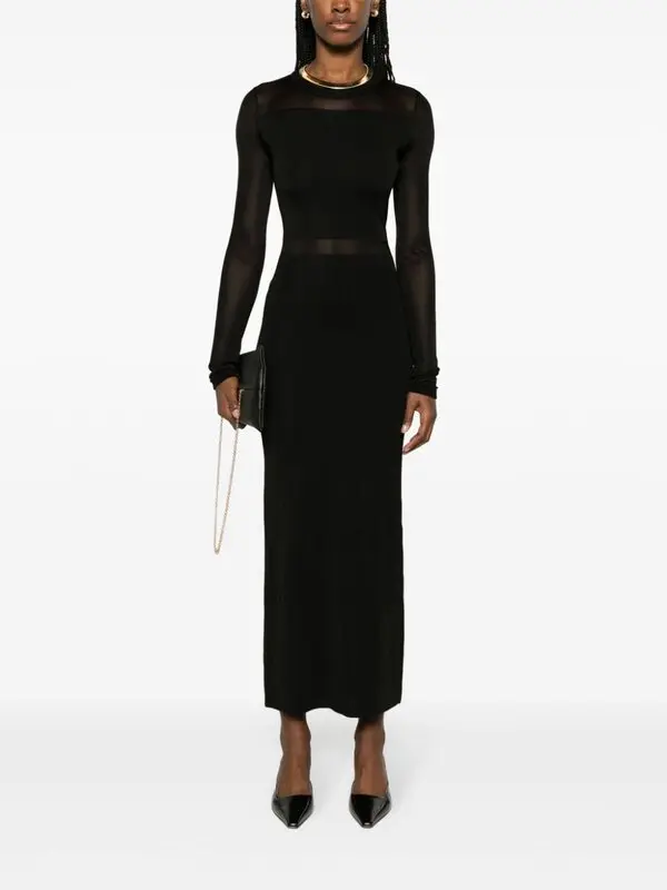 TOTEME Semi-sheer Fine-knit Long Dress