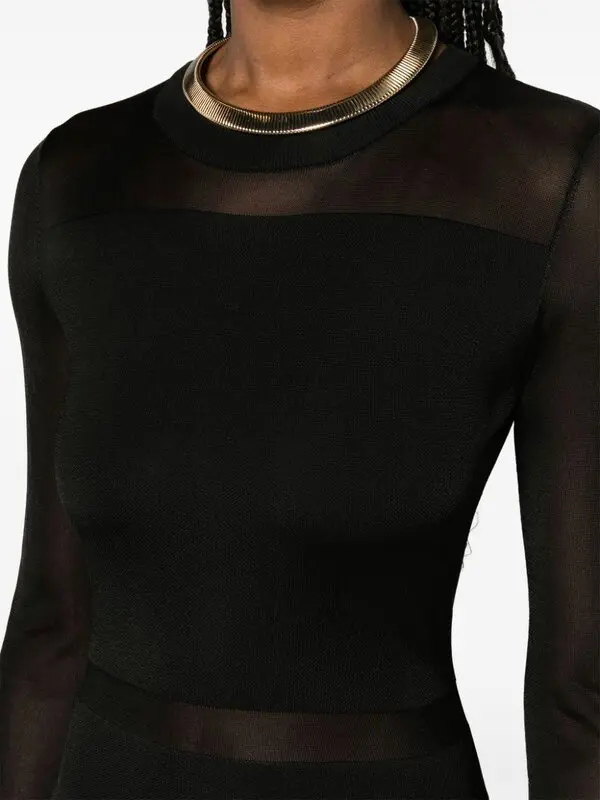 TOTEME Semi-sheer Fine-knit Long Dress