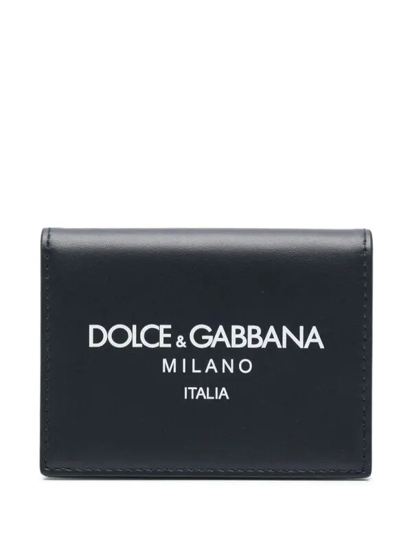 Dolce & Gabbana Logo-print Leather Wallet - Blue