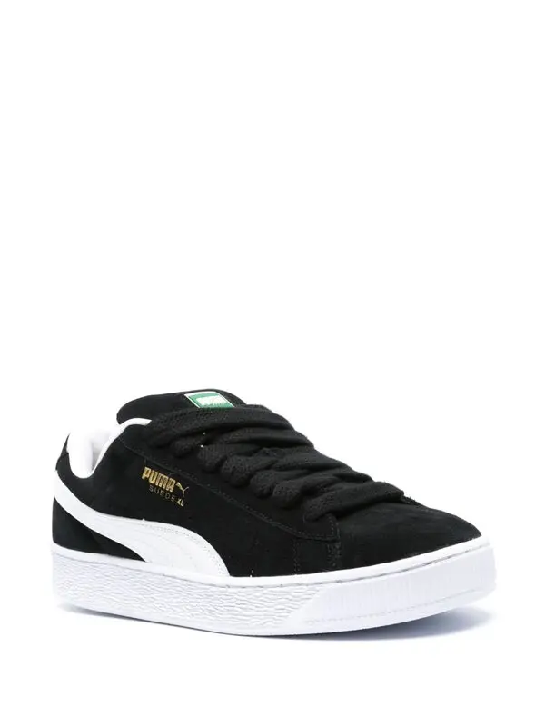 PUMA Stamped-logo Suede Platform Sneakers - Black
