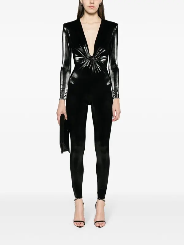 NISSA V-neck High-shine Jumpsuit