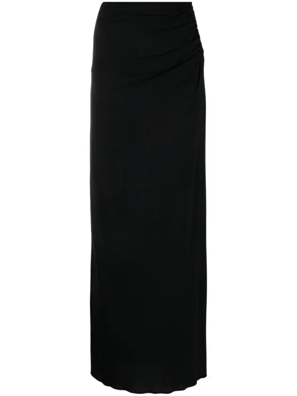 Magda Butrym Plunge-detail Maxi Skirt - Black