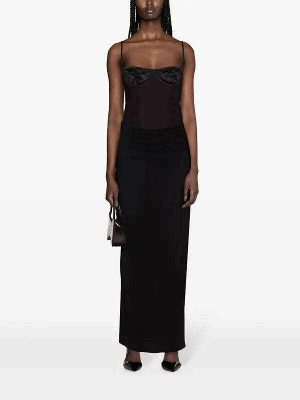 Magda Butrym Plunge-detail Maxi Skirt - Black
