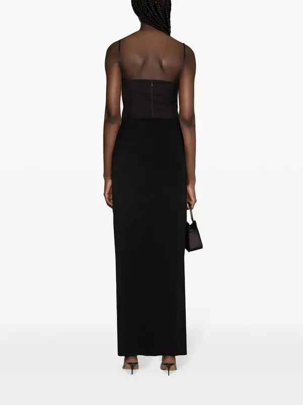 Magda Butrym Plunge-detail Maxi Skirt - Black