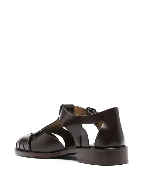 Hereu Pesca Leather Sandals - Brown
