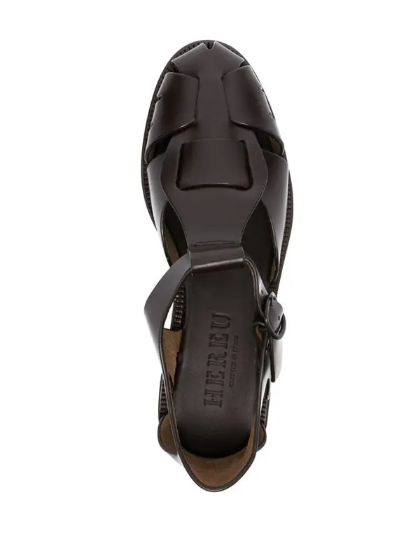Hereu Pesca Leather Sandals - Brown