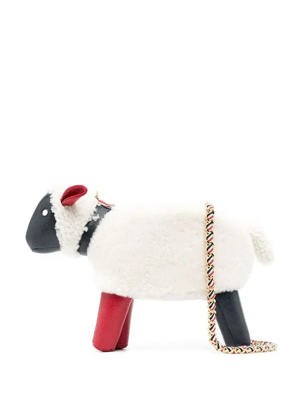 Thom Browne Sheep Shearling Shoulder Bag