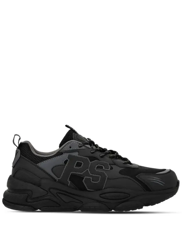 PLEIN SPORT Lo-top Logo-patch Sneakers - Black