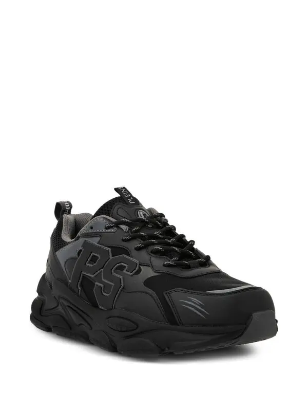 PLEIN SPORT Lo-top Logo-patch Sneakers - Black