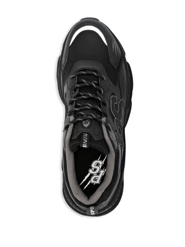 PLEIN SPORT Lo-top Logo-patch Sneakers - Black