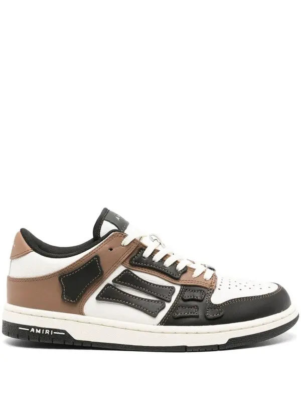 Amiri Skel Leather Sneakers - Black