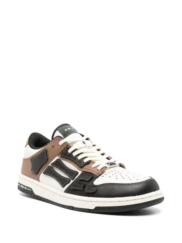 Amiri Skel Leather Sneakers - Black
