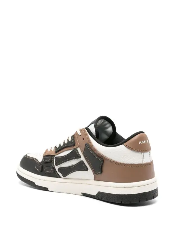 Amiri Skel Leather Sneakers - Black