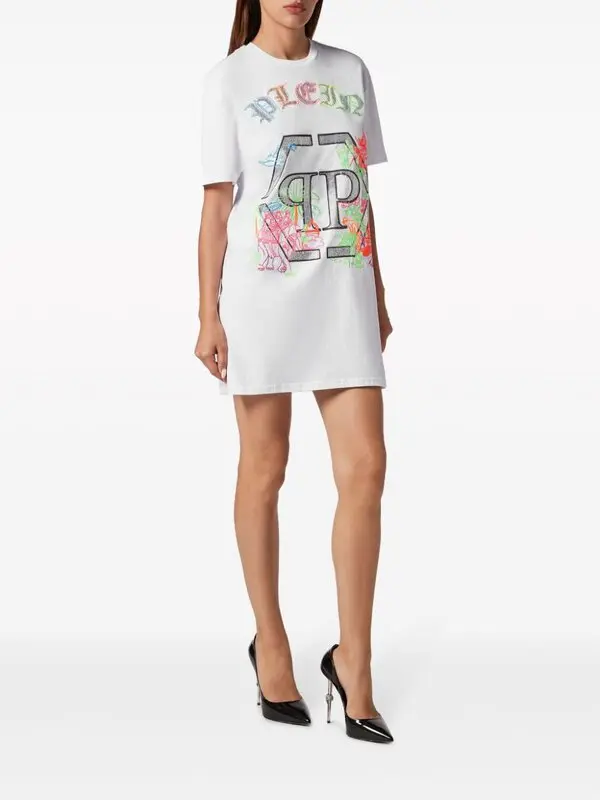 Philipp Plein Logo-embellished T-shirt Dress