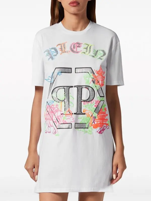 Philipp Plein Logo-embellished T-shirt Dress