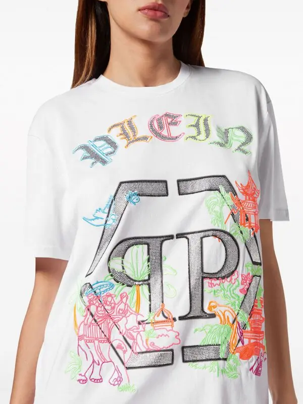 Philipp Plein Logo-embellished T-shirt Dress