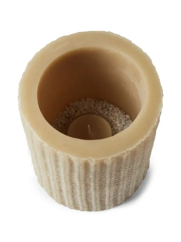 Brunello Cucinelli Small Knit-effect Wax Lantern - Neutrals