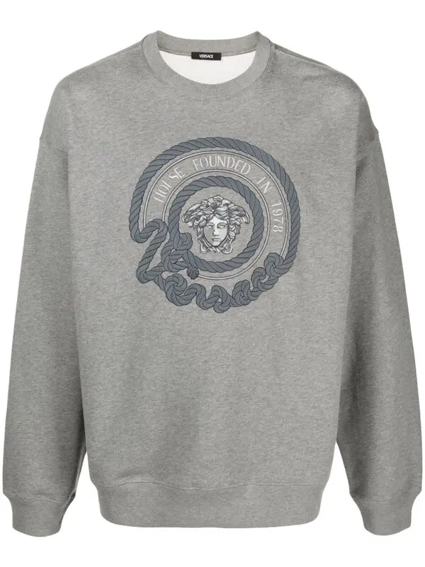 Versace Medusa-embroidered Cotton Sweatshirt