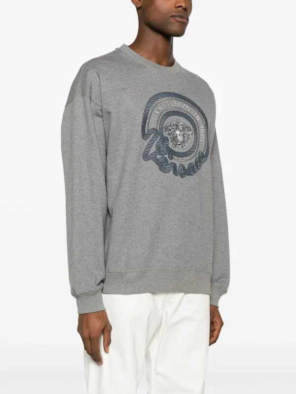 Versace Medusa-embroidered Cotton Sweatshirt