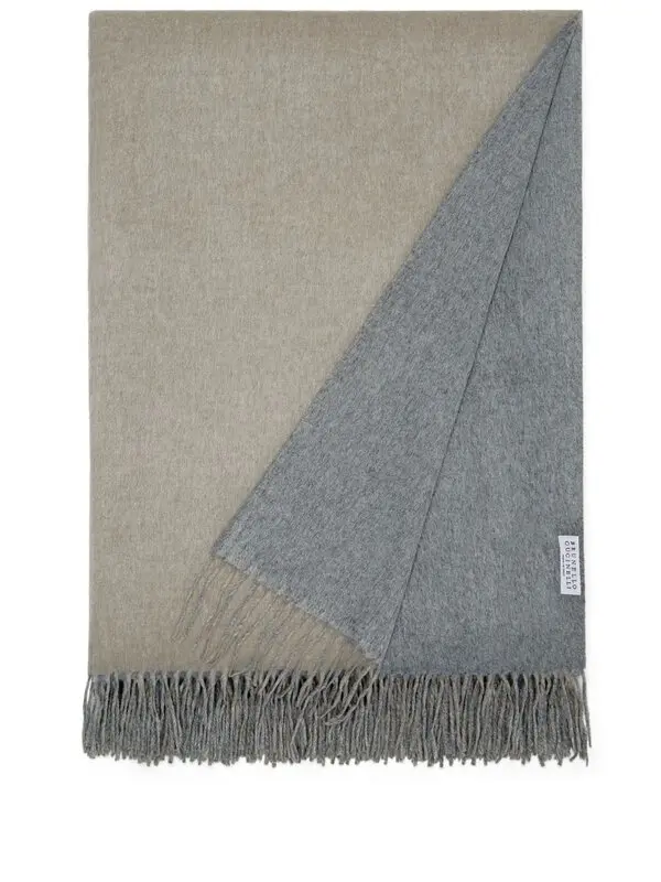 Brunello Cucinelli Frayed-edge Silk Blanket