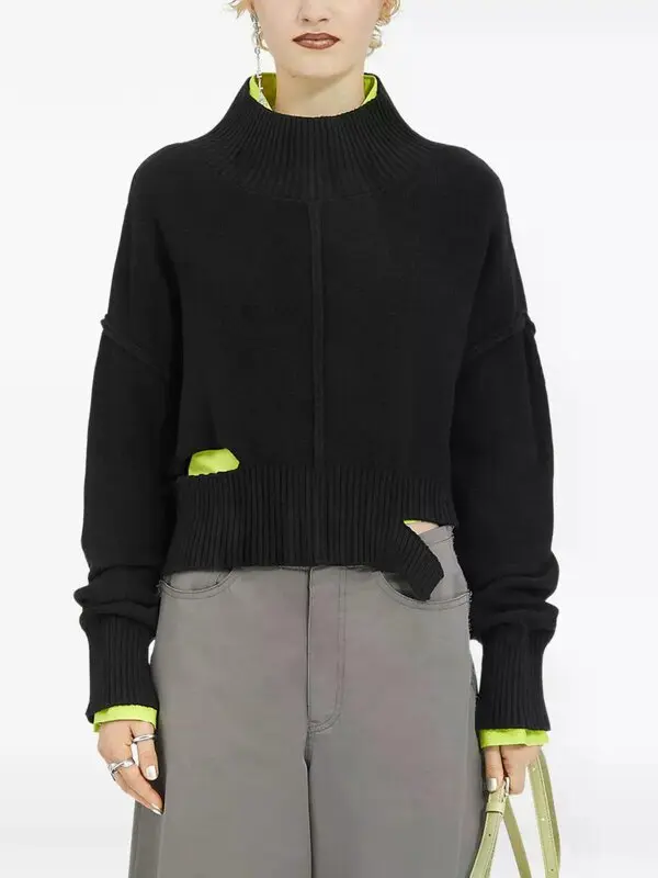 MAISON MARGIELA High-neck Jumper - Black