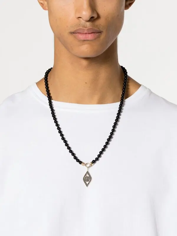 SYDNEY EVAN Evil Eye Beaded Necklace