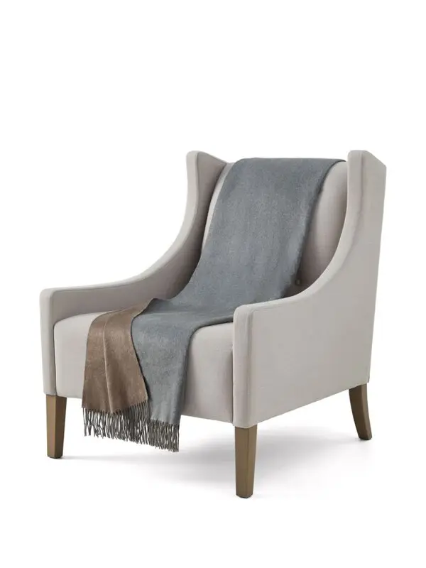 Brunello Cucinelli Fringed Silk Blanket - Brown