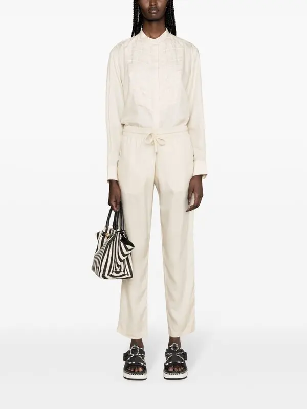 MARANT ETOILE Britten Embroidered Shirt - Neutrals