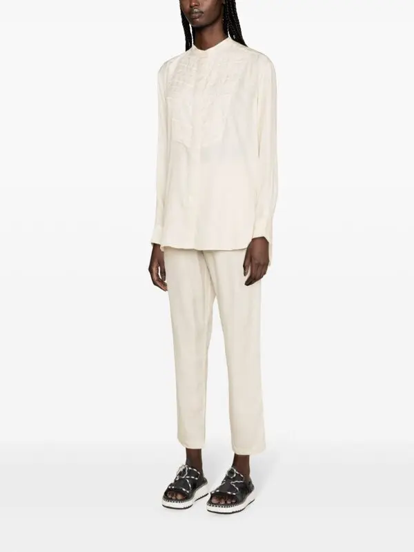 MARANT ETOILE Britten Embroidered Shirt - Neutrals