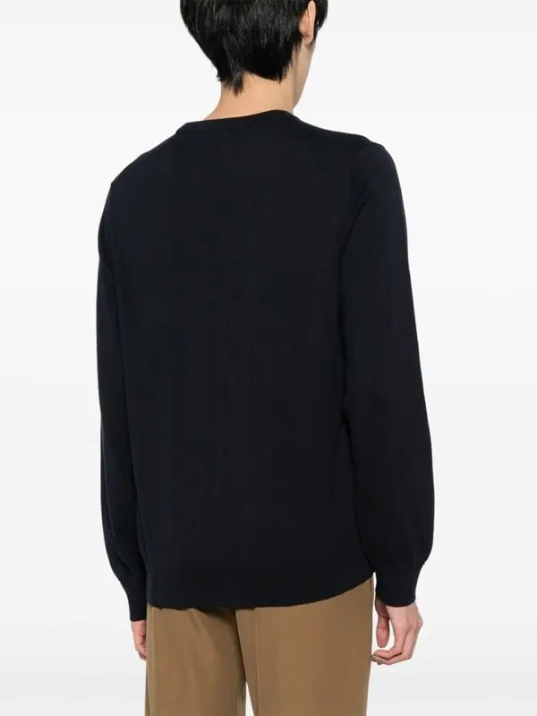 Paul Smith Zebra Appliqué Crew Neck Sweater - Blue