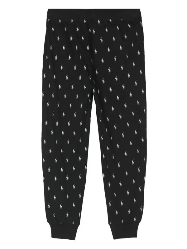 Polo Ralph Lauren Polo Pony Print Cotton Joggers - Black