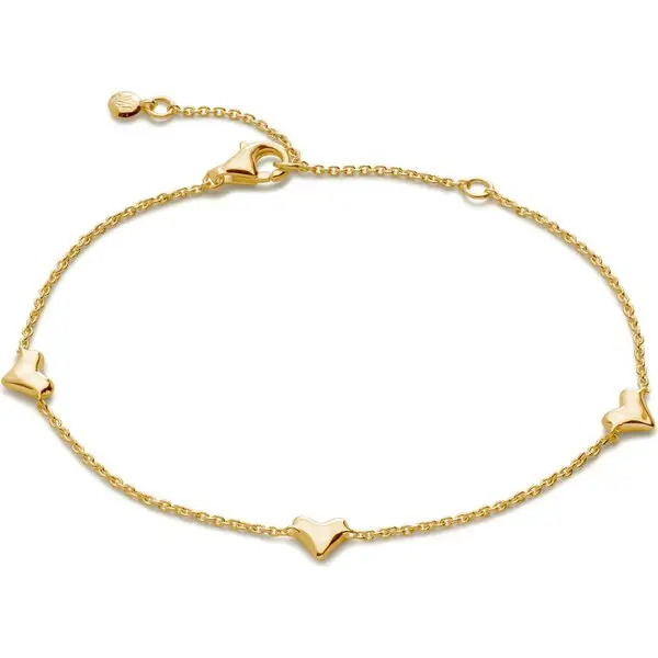 Monica Vinader Heart Station Chain Bracelet - 18k Gold Vermeil
