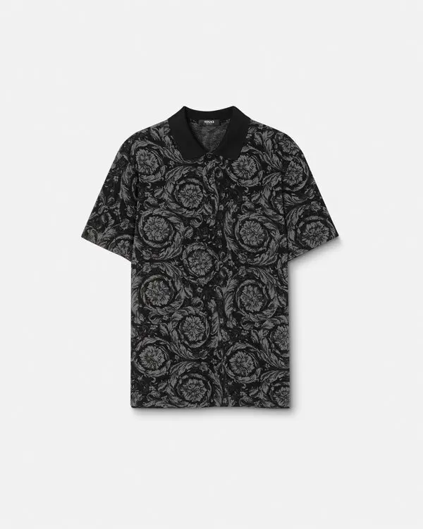 Versace Jacquard Cotton Piqué Polo