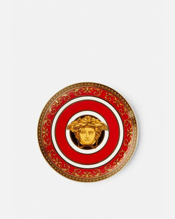 Versace Medusa Red Small Plate 17 Cm - Print