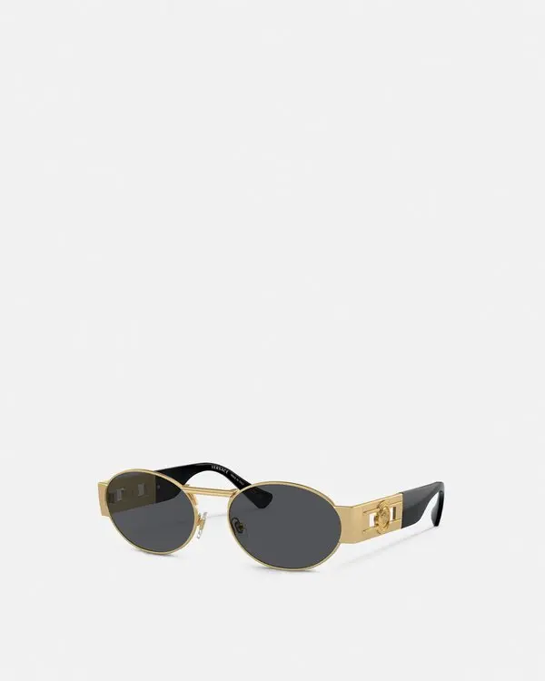 Versace Medusa Sunglasses - Black+gold