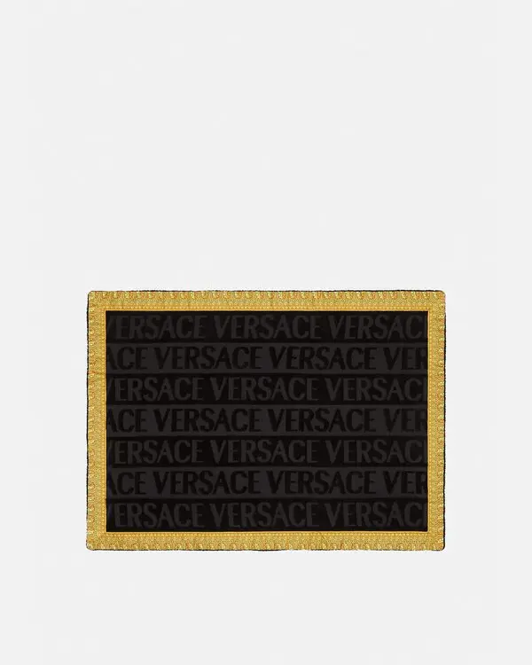 Versace Allover Bath Mat - Black