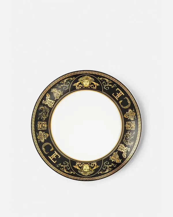 Versace Virtus Gala Black Plate 21 Cm - Print