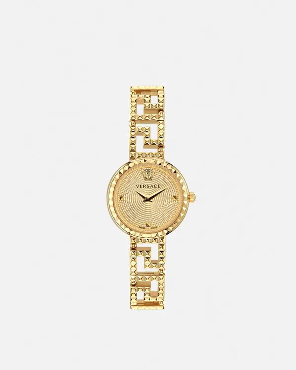 Versace Greca Goddess Studded Bracelet Watch - Gold