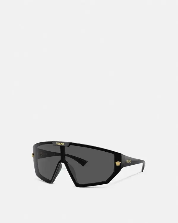 Versace Medusa Horizon Mask Sunglasses - Black
