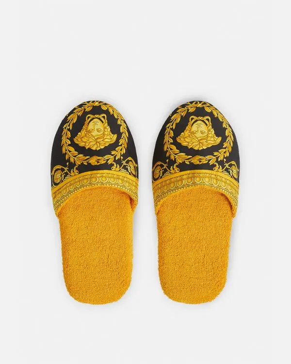 Versace I ♡ Baroque Slippers - Yellow