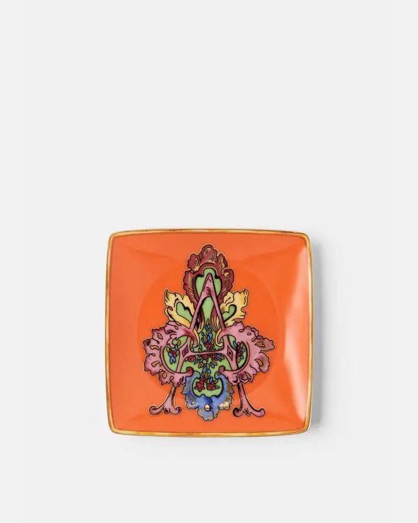 Versace Alphabet A Small Square Plate 12cm - Print